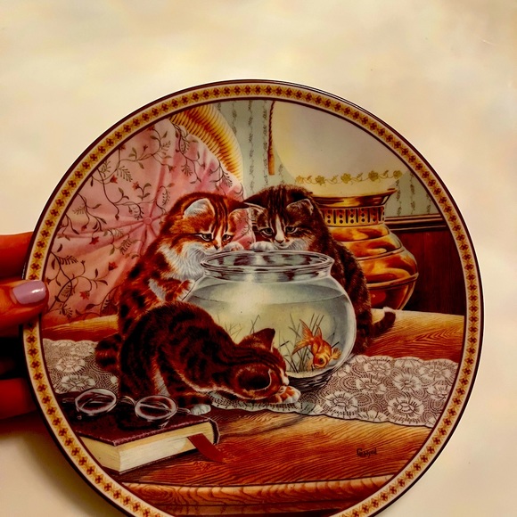 Accents | 1991 Knowles Plate Cat Kitten Fish Tales By Christine Wilson ...